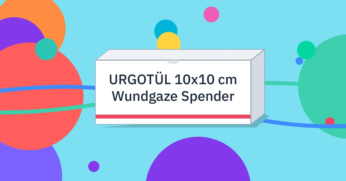 Symbolbild: Packung mit der Aufschrift URGOTÜL 10x10 cm Wundgaze Spender (PZN 03824121) – Verfügbarkeit und Bezug in Apotheken in Frankfurt am Main