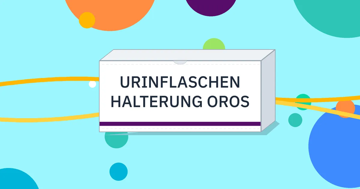 Symbolbild: Packung mit der Aufschrift URINFLASCHEN HALTERUNG OROS (PZN 03325398) – Verfügbarkeit und Bezug in Apotheken in Frankfurt am Main