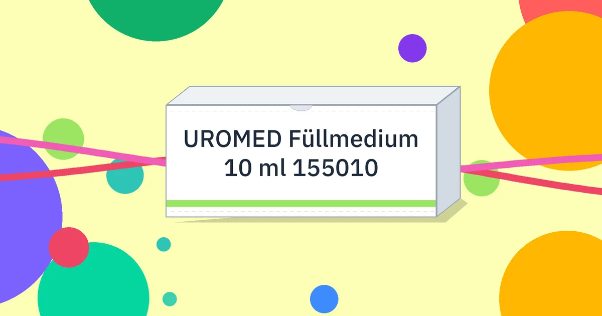 Symbolbild: Packung mit der Aufschrift UROMED Füllmedium 10 ml 155010 (PZN 00730827) – Verfügbarkeit und Bezug in Apotheken in Frankfurt am Main