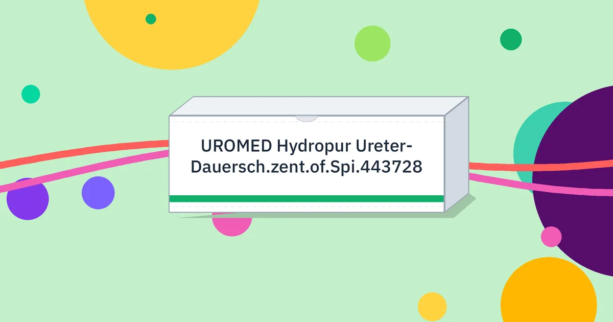 Symbolbild: Packung mit der Aufschrift UROMED Hydropur Ureter-Dauersch.zent.of.Spi.443728 (PZN 11372029) – Verfügbarkeit und Bezug in Apotheken in Frankfurt am Main
