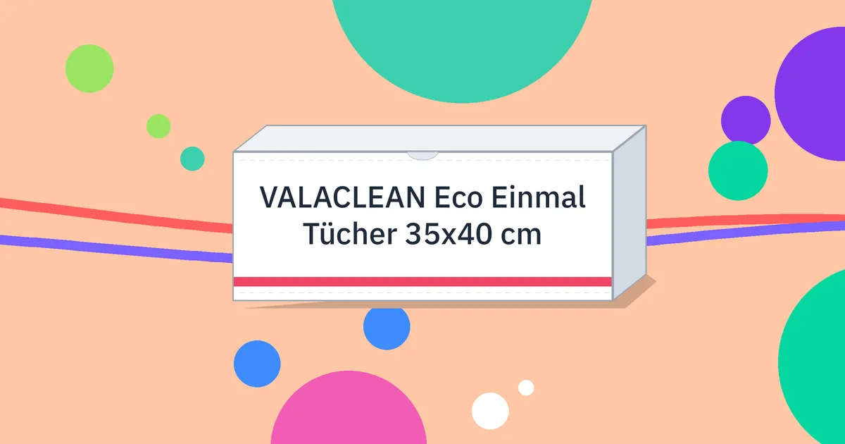 Symbolbild: Packung mit der Aufschrift VALACLEAN Eco Einmal Tücher 35x40 cm (PZN 13745931) – Verfügbarkeit und Bezug in Apotheken in Frankfurt am Main