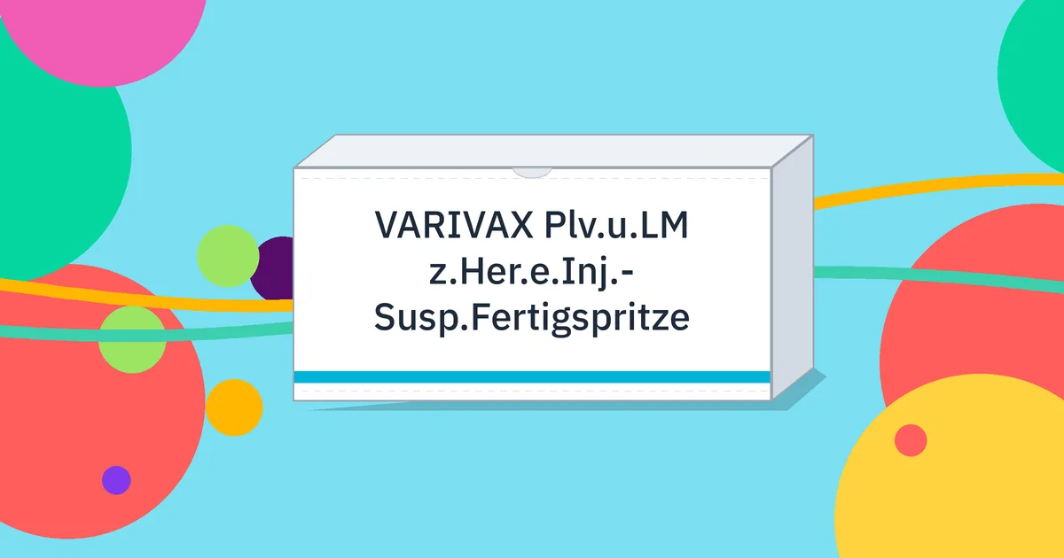 Symbolbild: Packung mit der Aufschrift VARIVAX Plv.u.LM z.Her.e.Inj.-Susp.Fertigspritze (PZN 15252842) – Verfügbarkeit und Bezug in Apotheken in Frankfurt am Main