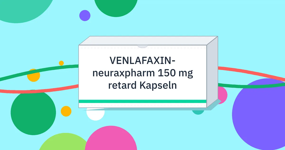 Symbolbild: Packung mit der Aufschrift VENLAFAXIN-neuraxpharm 150 mg retard Kapseln (PZN 01147159) – Verfügbarkeit und Bezug in Apotheken in Frankfurt am Main