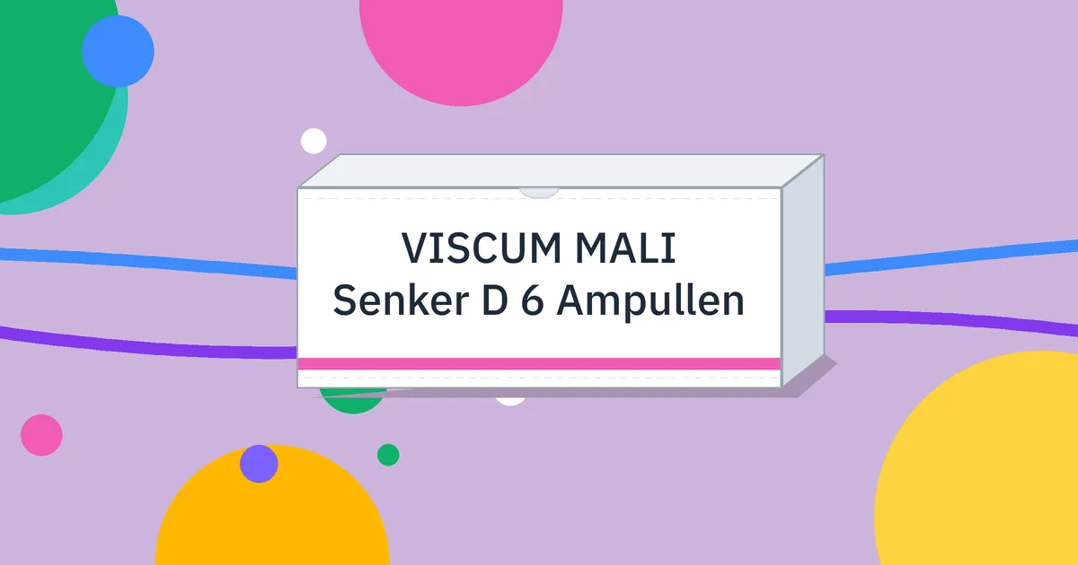 Symbolbild: Packung mit der Aufschrift VISCUM MALI Senker D 6 Ampullen (PZN 03358601) – Verfügbarkeit und Bezug in Apotheken in Frankfurt am Main