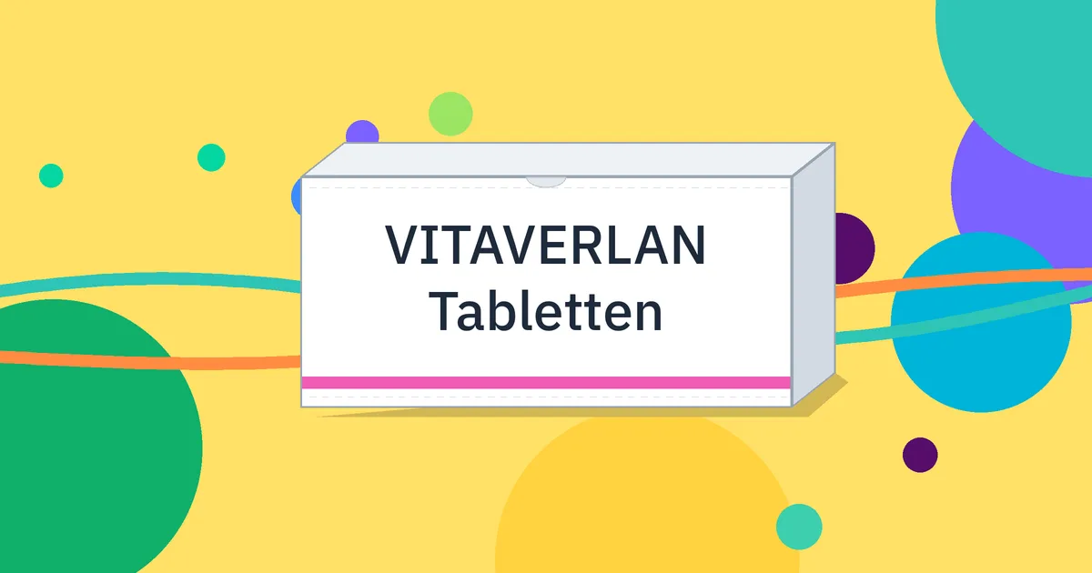 Symbolbild: Packung mit der Aufschrift VITAVERLAN Tabletten (PZN 08815256) – Verfügbarkeit und Bezug in Apotheken in Frankfurt am Main