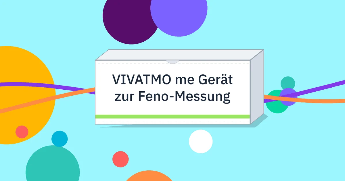 Symbolbild: Packung mit der Aufschrift VIVATMO me Gerät zur Feno-Messung (PZN 16614425) – Verfügbarkeit und Bezug in Apotheken in Frankfurt am Main