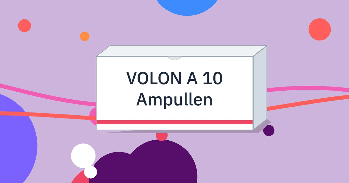 Symbolbild: Packung mit der Aufschrift VOLON A 10 Ampullen (PZN 04966768) – Verfügbarkeit und Bezug in Apotheken in Frankfurt am Main