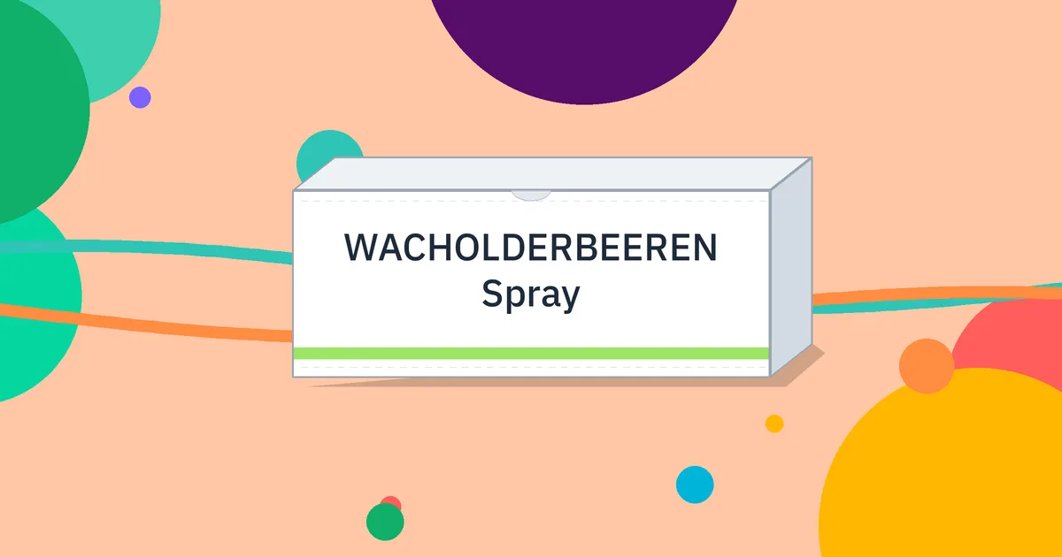 Symbolbild: Packung mit der Aufschrift WACHOLDERBEEREN Spray (PZN 11713849) – Verfügbarkeit und Bezug in Apotheken in Frankfurt am Main