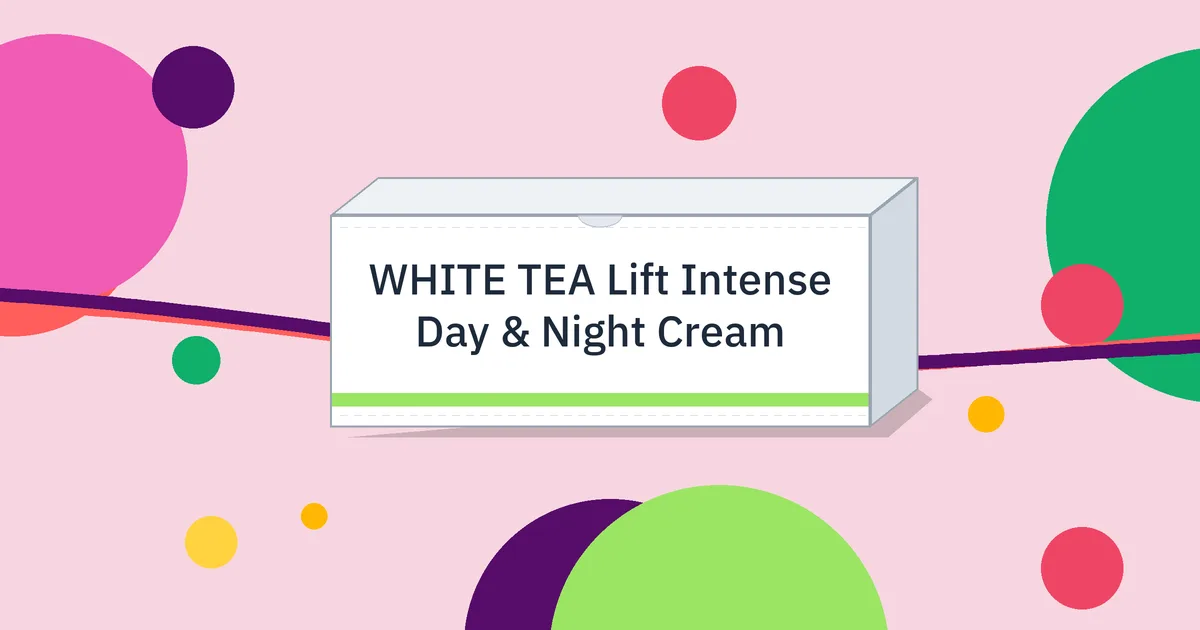 Symbolbild: Packung mit der Aufschrift WHITE TEA Lift Intense Day & Night Cream (PZN 03673047) – Verfügbarkeit und Bezug in Apotheken in Frankfurt am Main