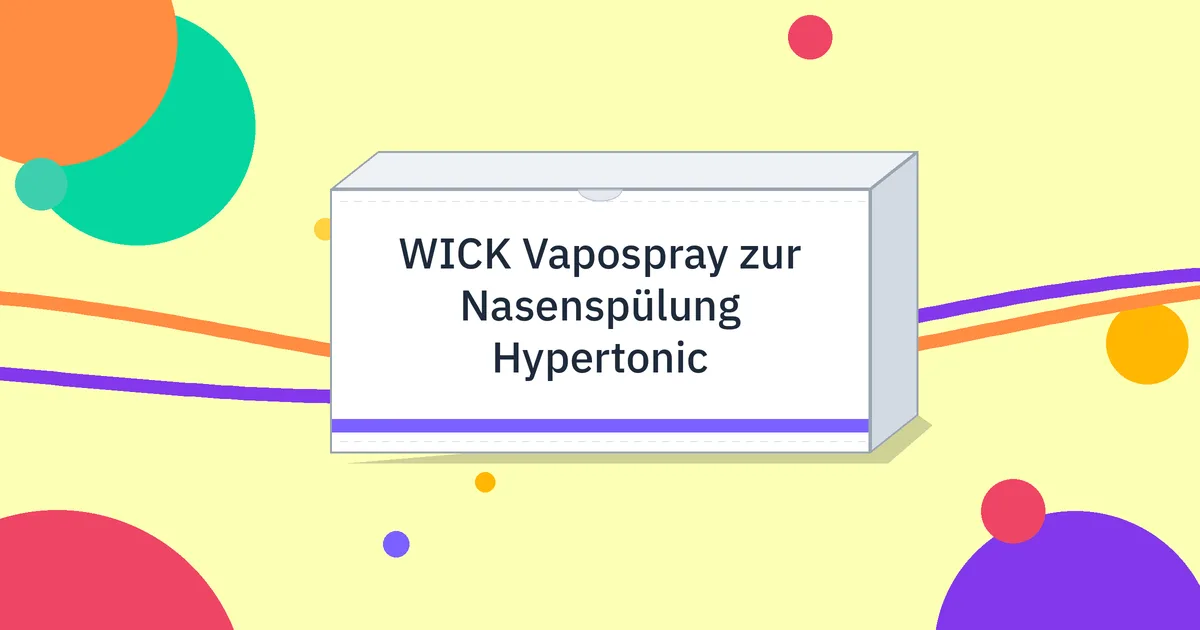 Symbolbild: Packung mit der Aufschrift WICK Vapospray zur Nasenspülung Hypertonic (PZN 10200119) – Verfügbarkeit und Bezug in Apotheken in Frankfurt am Main