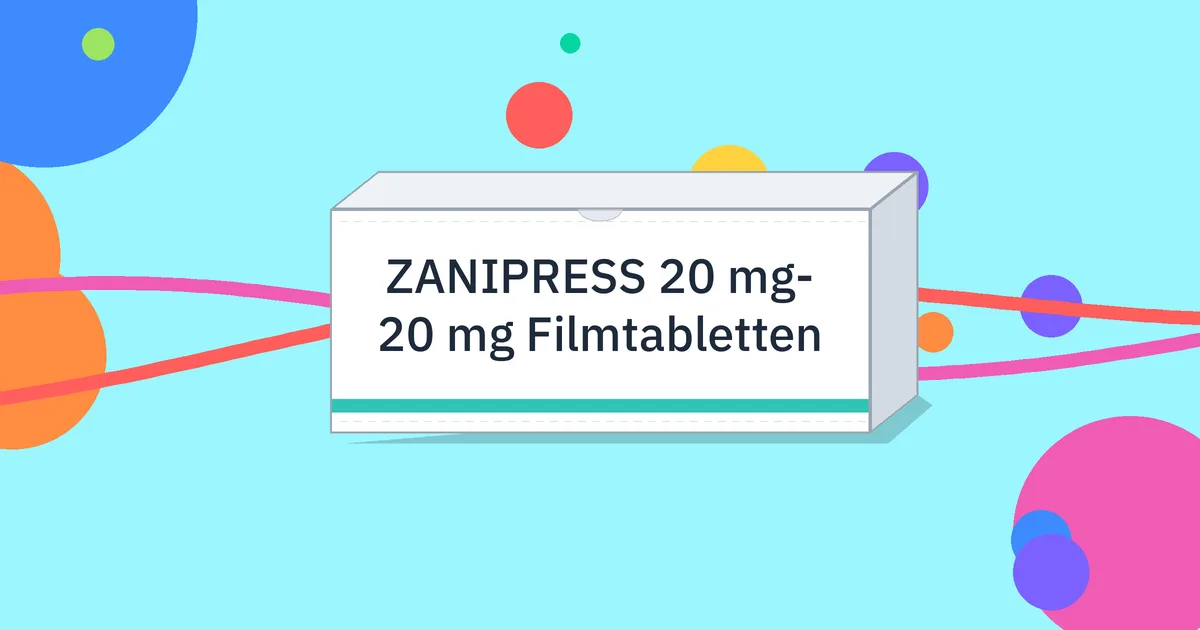 Symbolbild: Packung mit der Aufschrift ZANIPRESS 20 mg-20 mg Filmtabletten (PZN 14212295) – Verfügbarkeit und Bezug in Apotheken in Frankfurt am Main