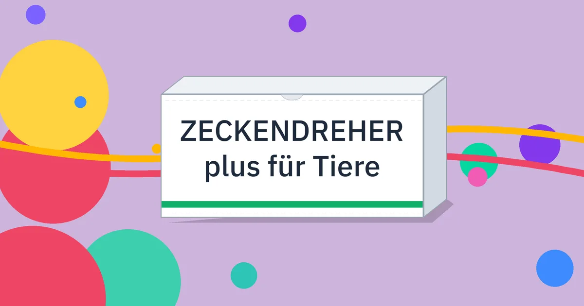 Symbolbild: Packung mit der Aufschrift ZECKENDREHER plus für Tiere (PZN 17938650) – Verfügbarkeit und Bezug in Apotheken in Frankfurt am Main