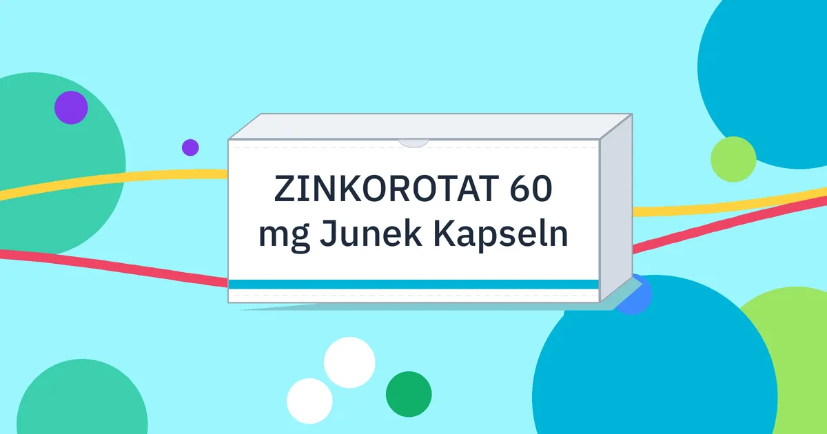 Symbolbild: Packung mit der Aufschrift ZINKOROTAT 60 mg Junek Kapseln (PZN 11072675) – Verfügbarkeit und Bezug in Apotheken in Frankfurt am Main