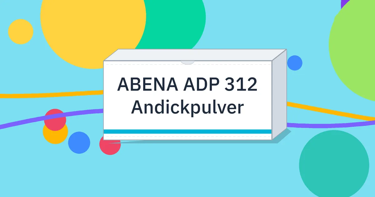 Symbolbild: Packung mit der Aufschrift ABENA ADP 312 Andickpulver (PZN 14233268) – Verfügbarkeit und Bezug in Apotheken in Frankfurt am Main