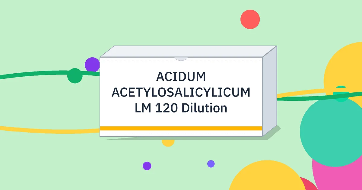 Symbolbild: Packung mit der Aufschrift ACIDUM ACETYLOSALICYLICUM LM 120 Dilution (PZN 13268520) – Verfügbarkeit und Bezug in Apotheken in Frankfurt am Main