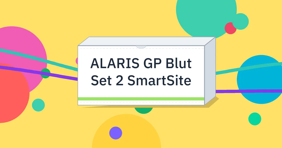 Symbolbild: Packung mit der Aufschrift ALARIS GP Blut Set 2 SmartSite (PZN 14318102) – Verfügbarkeit und Bezug in Apotheken in Frankfurt am Main