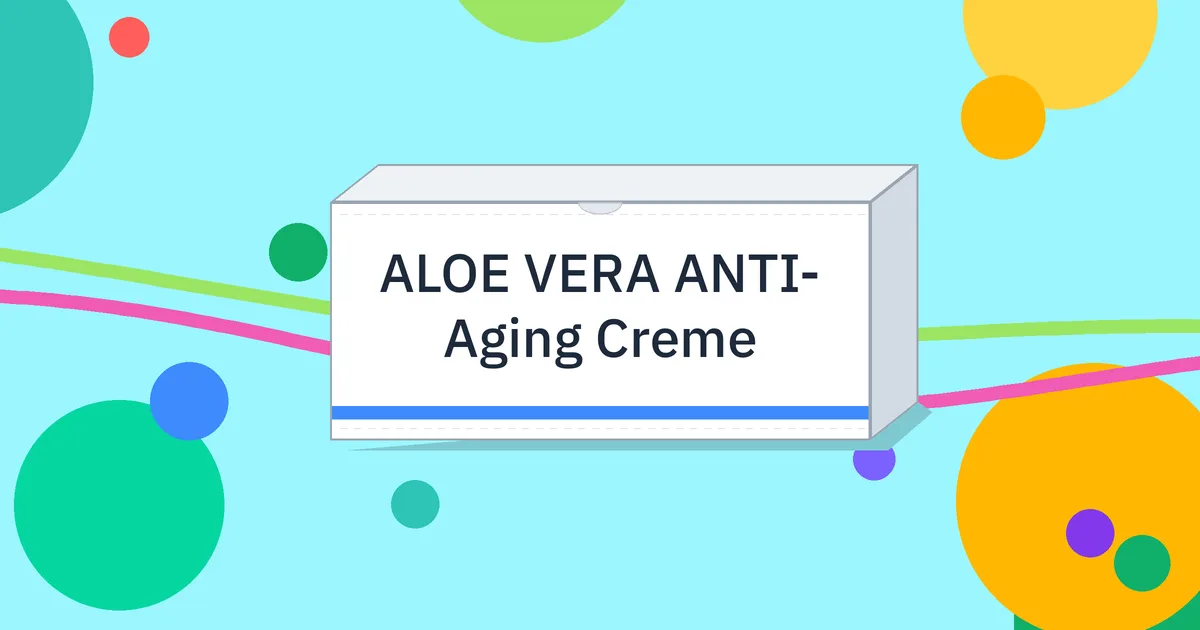 Symbolbild: Packung mit der Aufschrift ALOE VERA ANTI-Aging Creme (PZN 09609033) – Verfügbarkeit und Bezug in Apotheken in Frankfurt am Main