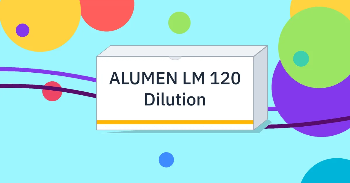 Symbolbild: Packung mit der Aufschrift ALUMEN LM 120 Dilution (PZN 12758311) – Verfügbarkeit und Bezug in Apotheken in Frankfurt am Main