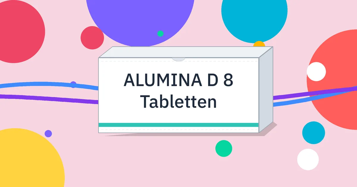 Symbolbild: Packung mit der Aufschrift ALUMINA D 8 Tabletten (PZN 02807712) – Verfügbarkeit und Bezug in Apotheken in Frankfurt am Main