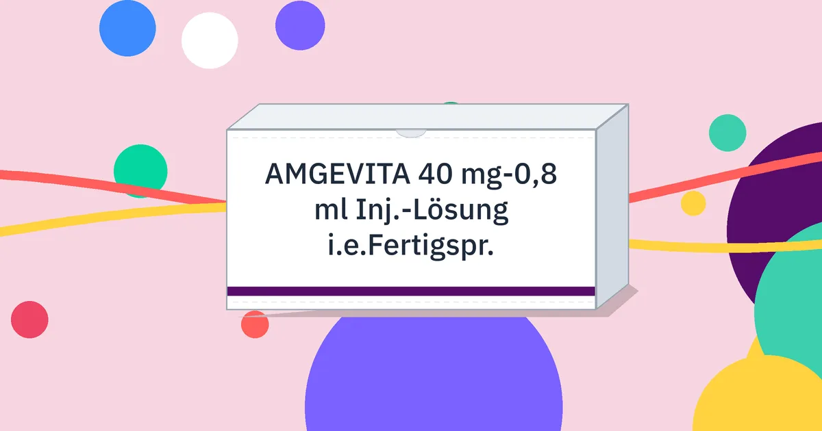 Symbolbild: Packung mit der Aufschrift AMGEVITA 40 mg-0,8 ml Inj.-Lösung i.e.Fertigspr. (PZN 15529232) – Verfügbarkeit und Bezug in Apotheken in Frankfurt am Main
