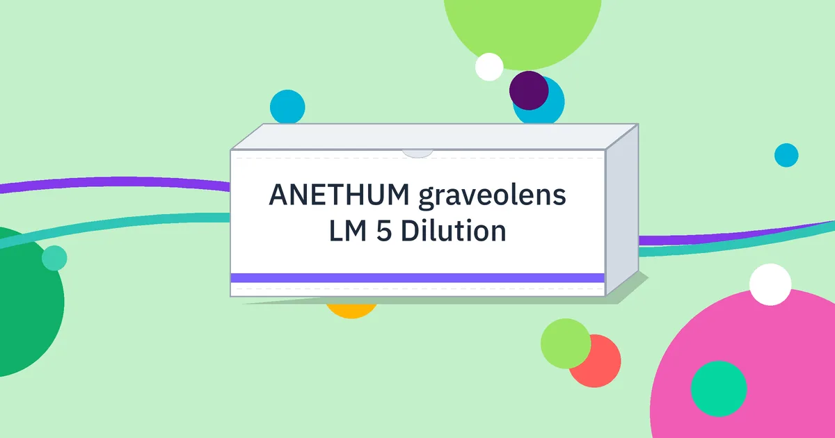 Symbolbild: Packung mit der Aufschrift ANETHUM graveolens LM 5 Dilution (PZN 16008009) – Verfügbarkeit und Bezug in Apotheken in Frankfurt am Main