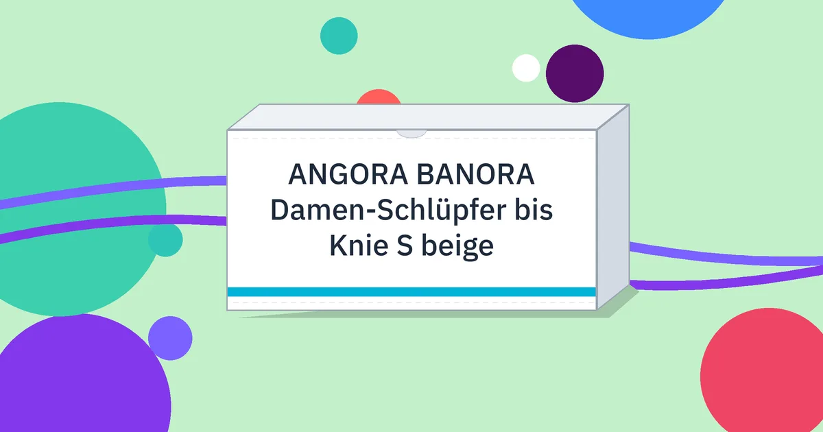 Symbolbild: Packung mit der Aufschrift ANGORA BANORA Damen-Schlüpfer bis Knie S beige (PZN 01540968) – Verfügbarkeit und Bezug in Apotheken in Frankfurt am Main