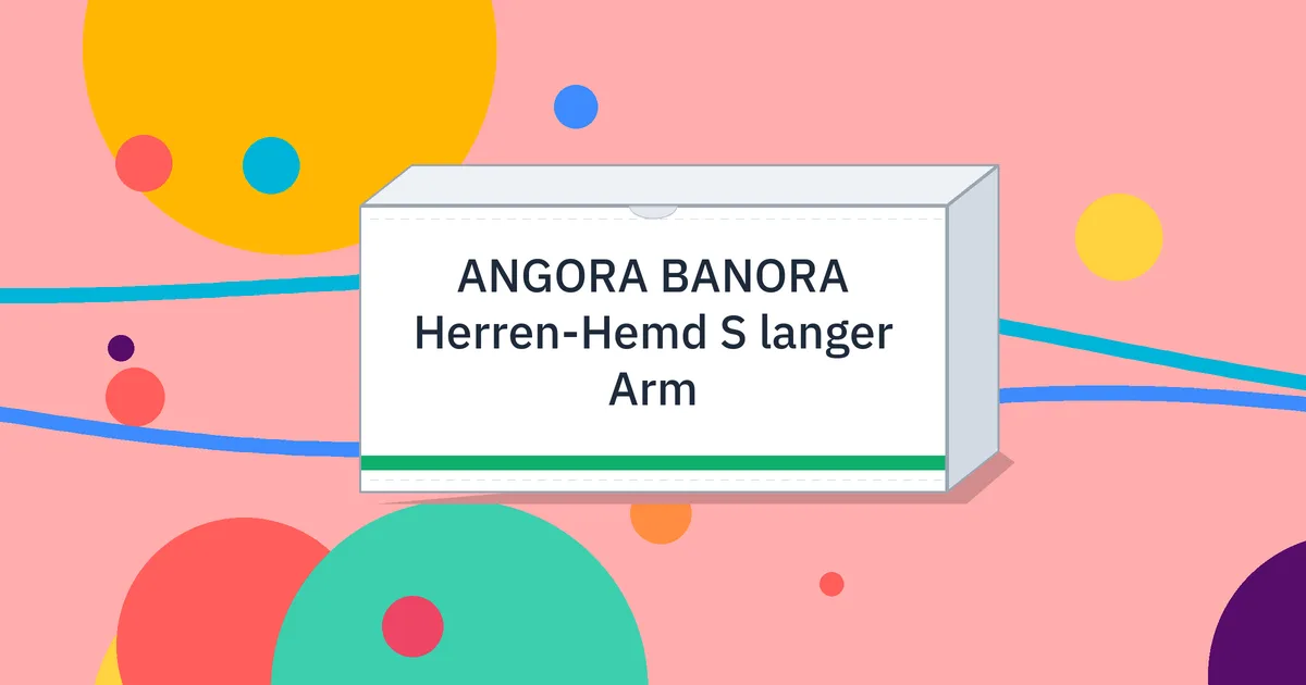 Symbolbild: Packung mit der Aufschrift ANGORA BANORA Herren-Hemd S langer Arm (PZN 06192360) – Verfügbarkeit und Bezug in Apotheken in Frankfurt am Main