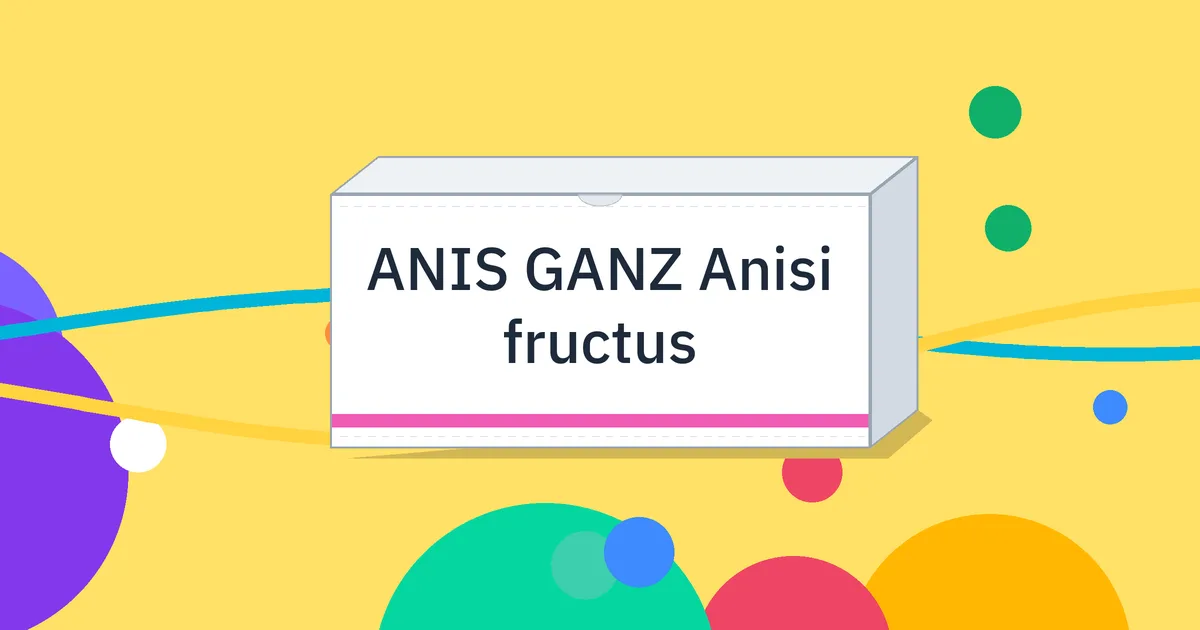 Symbolbild: Packung mit der Aufschrift ANIS GANZ Anisi fructus (PZN 20948824) – Verfügbarkeit und Bezug in Apotheken in Frankfurt am Main