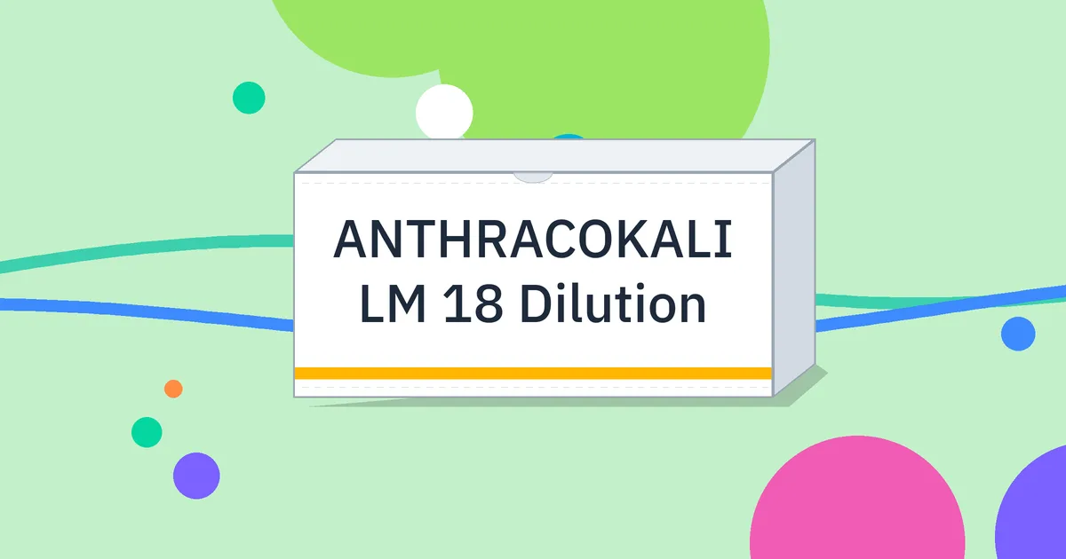 Symbolbild: Packung mit der Aufschrift ANTHRACOKALI LM 18 Dilution (PZN 13371301) – Verfügbarkeit und Bezug in Apotheken in Frankfurt am Main