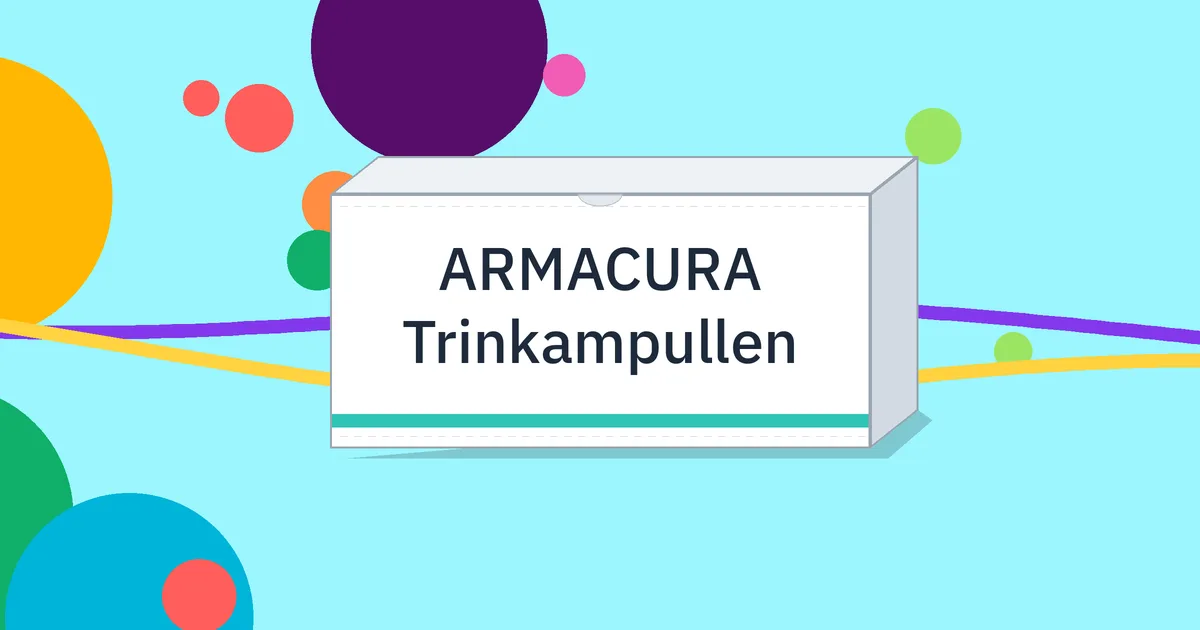 Symbolbild: Packung mit der Aufschrift ARMACURA Trinkampullen (PZN 17945710) – Verfügbarkeit und Bezug in Apotheken in Frankfurt am Main