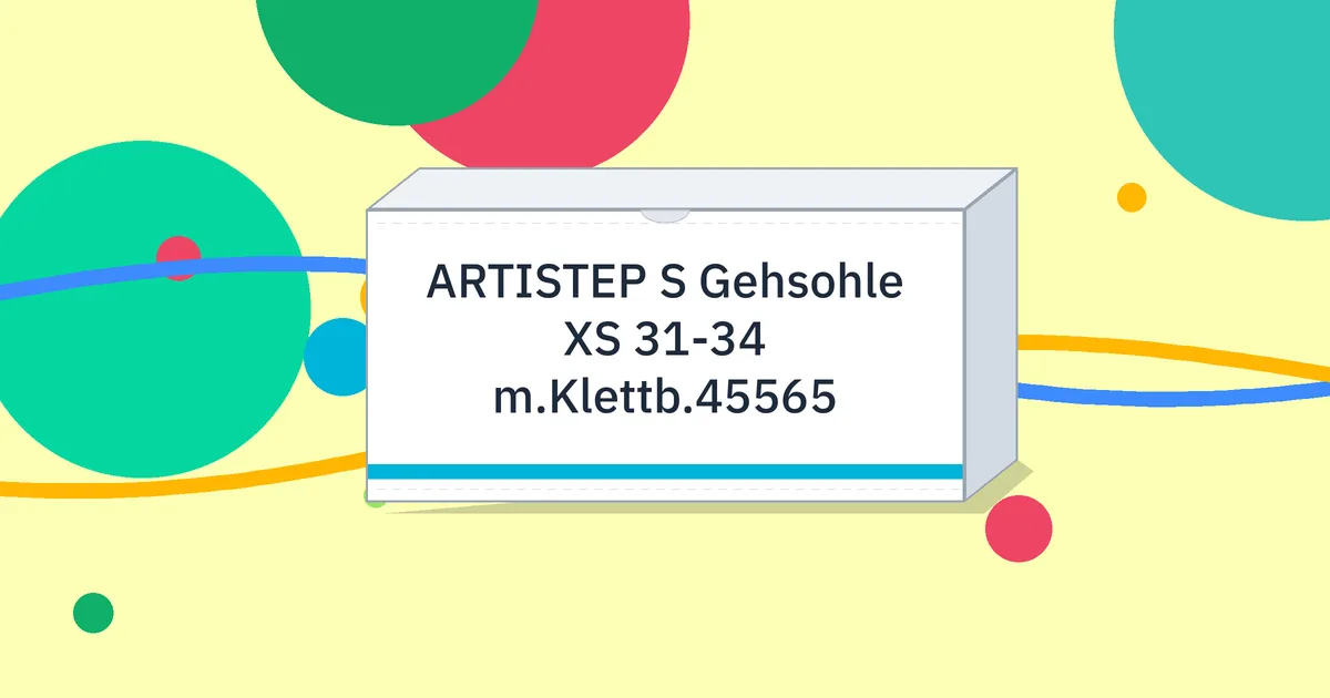 Symbolbild: Packung mit der Aufschrift ARTISTEP S Gehsohle XS 31-34 m.Klettb.45565 (PZN 00948911) – Verfügbarkeit und Bezug in Apotheken in Frankfurt am Main