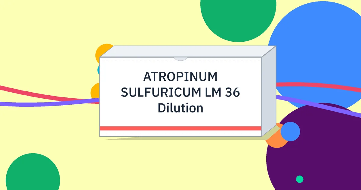 Symbolbild: Packung mit der Aufschrift ATROPINUM SULFURICUM LM 36 Dilution (PZN 13407312) – Verfügbarkeit und Bezug in Apotheken in Frankfurt am Main