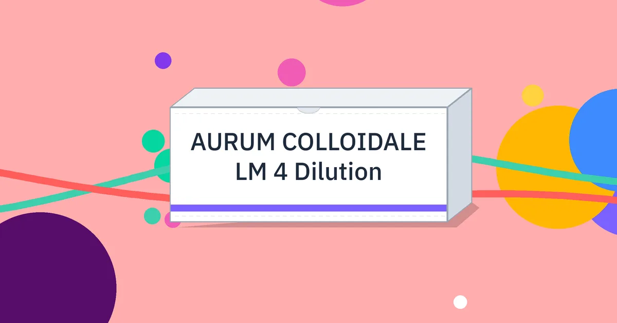 Symbolbild: Packung mit der Aufschrift AURUM COLLOIDALE LM 4 Dilution (PZN 12784113) – Verfügbarkeit und Bezug in Apotheken in Frankfurt am Main