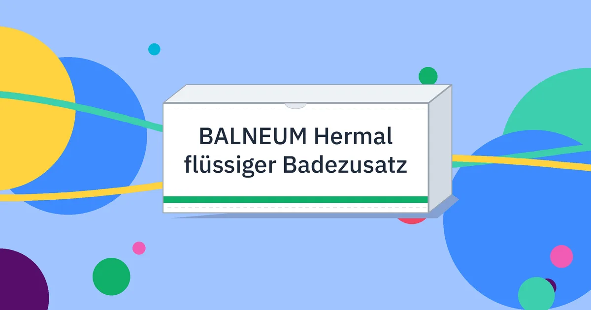 Symbolbild: Packung mit der Aufschrift BALNEUM Hermal flüssiger Badezusatz (PZN 02328555) – Verfügbarkeit und Bezug in Apotheken in Frankfurt am Main