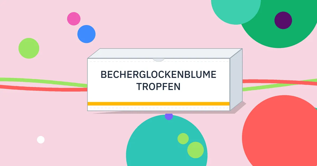 Symbolbild: Packung mit der Aufschrift BECHERGLOCKENBLUME TROPFEN (PZN 15229659) – Verfügbarkeit und Bezug in Apotheken in Frankfurt am Main