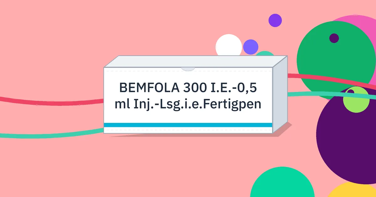 Symbolbild: Packung mit der Aufschrift BEMFOLA 300 I.E.-0,5 ml Inj.-Lsg.i.e.Fertigpen (PZN 11057859) – Verfügbarkeit und Bezug in Apotheken in Frankfurt am Main