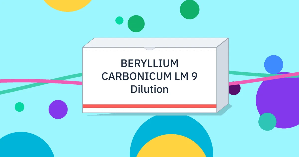 Symbolbild: Packung mit der Aufschrift BERYLLIUM CARBONICUM LM 9 Dilution (PZN 13384054) – Verfügbarkeit und Bezug in Apotheken in Frankfurt am Main