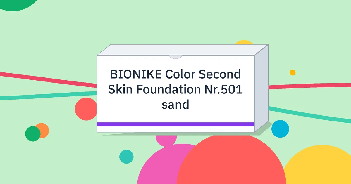 Symbolbild: Packung mit der Aufschrift BIONIKE Color Second Skin Foundation Nr.501 sand (PZN 12607546) – Verfügbarkeit und Bezug in Apotheken in Frankfurt am Main