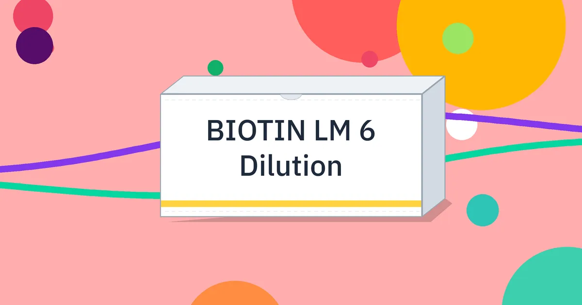 Symbolbild: Packung mit der Aufschrift BIOTIN LM 6 Dilution (PZN 12794198) – Verfügbarkeit und Bezug in Apotheken in Frankfurt am Main