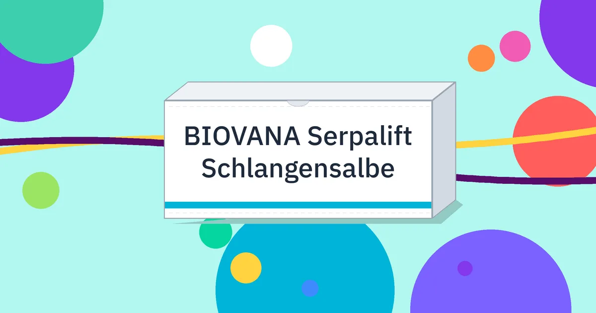 Symbolbild: Packung mit der Aufschrift BIOVANA Serpalift Schlangensalbe (PZN 19721512) – Verfügbarkeit und Bezug in Apotheken in Frankfurt am Main