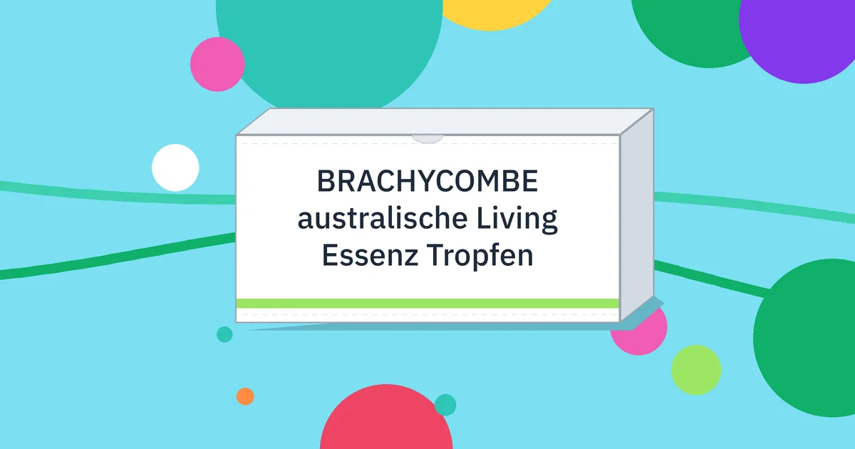 Symbolbild: Packung mit der Aufschrift BRACHYCOMBE australische Living Essenz Tropfen (PZN 05008897) – Verfügbarkeit und Bezug in Apotheken in Frankfurt am Main