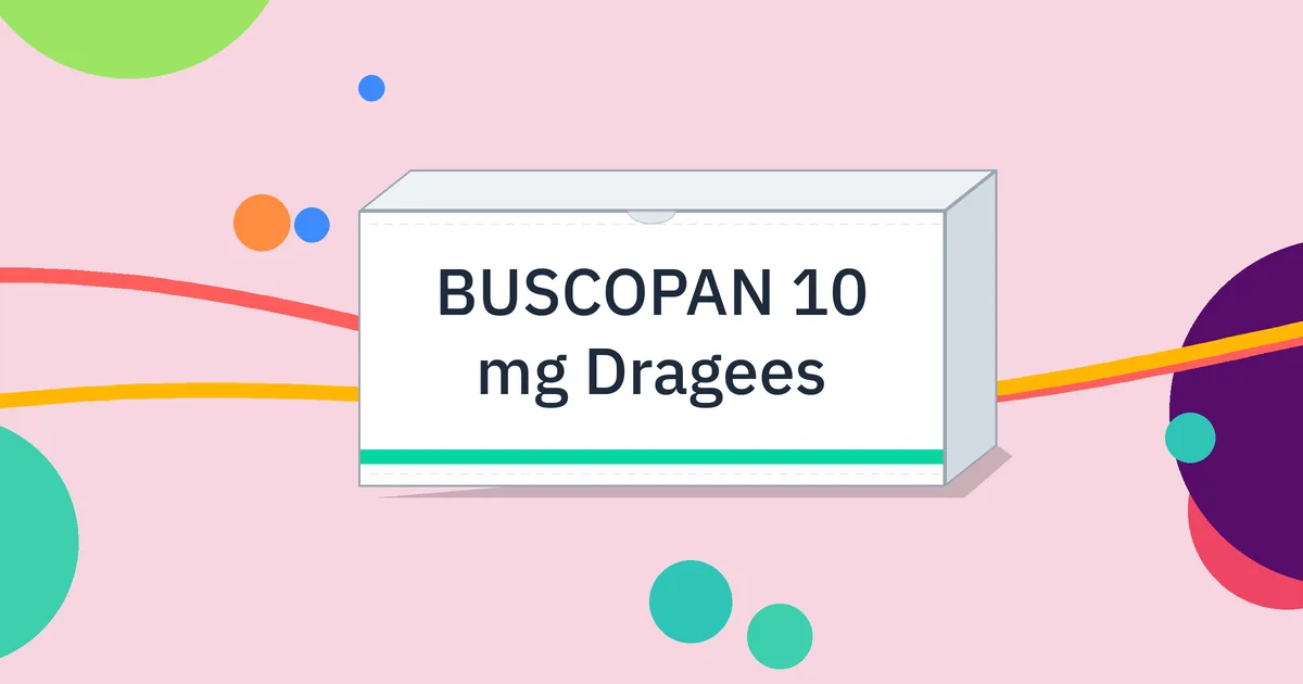 Symbolbild: Packung mit der Aufschrift BUSCOPAN 10 mg Dragees (PZN 04955049) – Verfügbarkeit und Bezug in Apotheken in Frankfurt am Main
