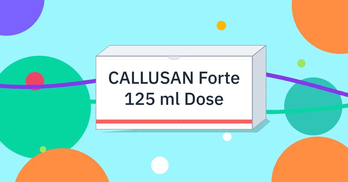 Symbolbild: Packung mit der Aufschrift CALLUSAN Forte 125 ml Dose (PZN 12400182) – Verfügbarkeit und Bezug in Apotheken in Frankfurt am Main