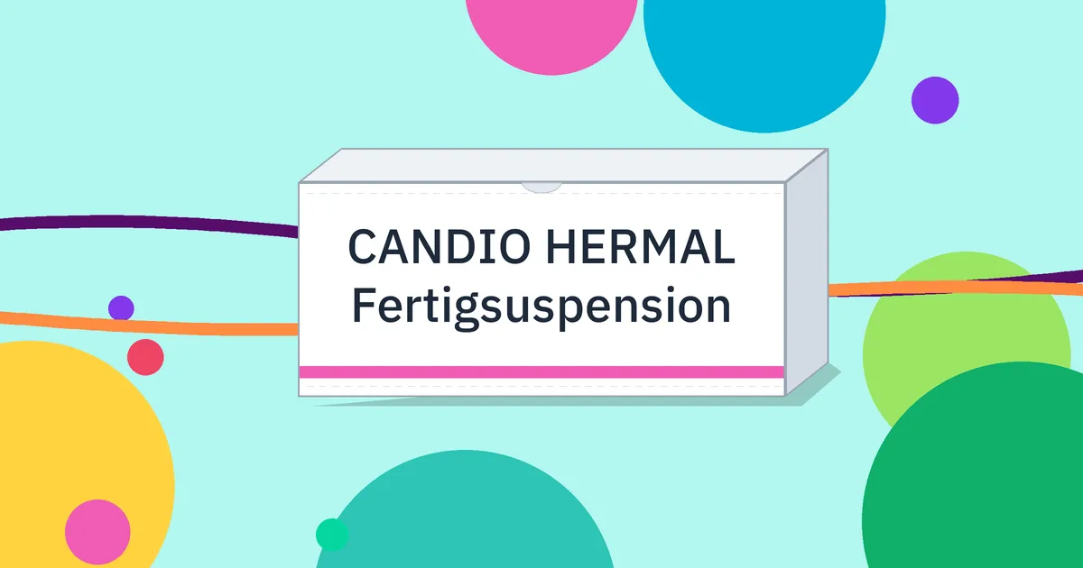 Symbolbild: Packung mit der Aufschrift CANDIO HERMAL Fertigsuspension (PZN 03018590) – Verfügbarkeit und Bezug in Apotheken in Frankfurt am Main