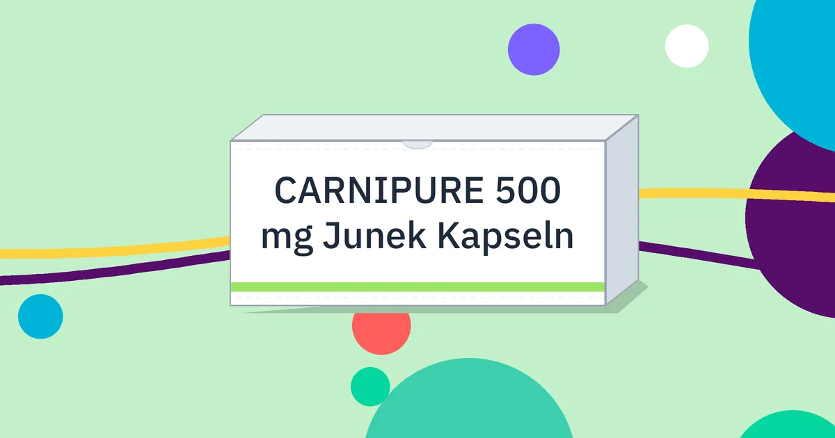 Symbolbild: Packung mit der Aufschrift CARNIPURE 500 mg Junek Kapseln (PZN 01105155) – Verfügbarkeit und Bezug in Apotheken in Frankfurt am Main
