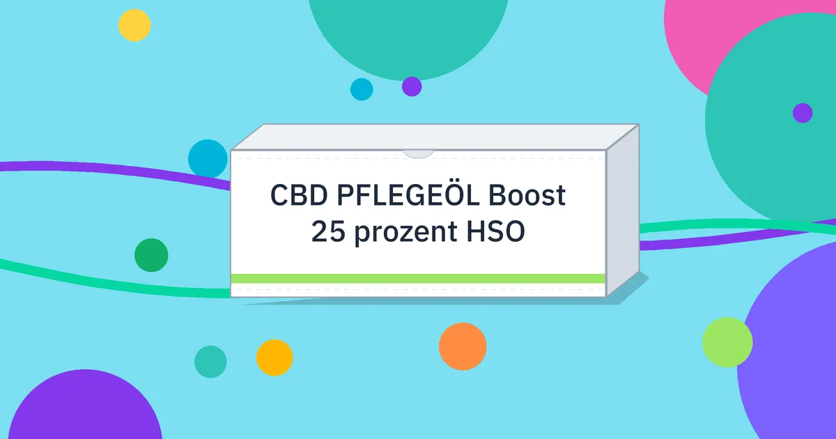 Symbolbild: Packung mit der Aufschrift CBD PFLEGEÖL Boost 25 prozent HSO (PZN 18654021) – Verfügbarkeit und Bezug in Apotheken in Frankfurt am Main