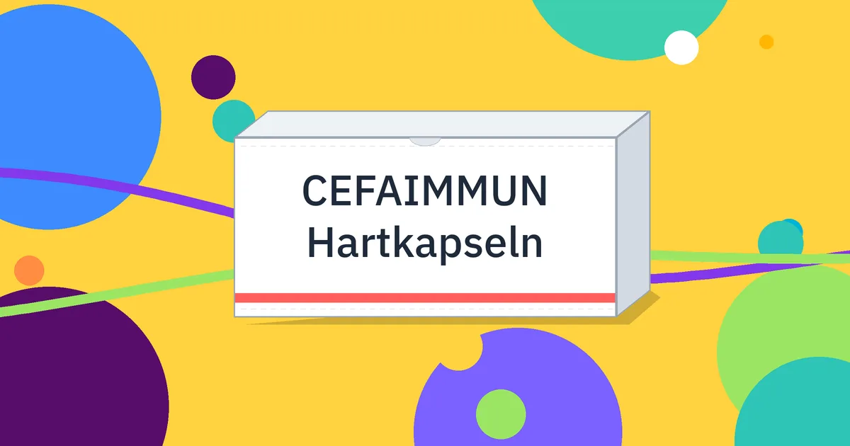 Symbolbild: Packung mit der Aufschrift CEFAIMMUN Hartkapseln (PZN 18276257) – Verfügbarkeit und Bezug in Apotheken in Frankfurt am Main