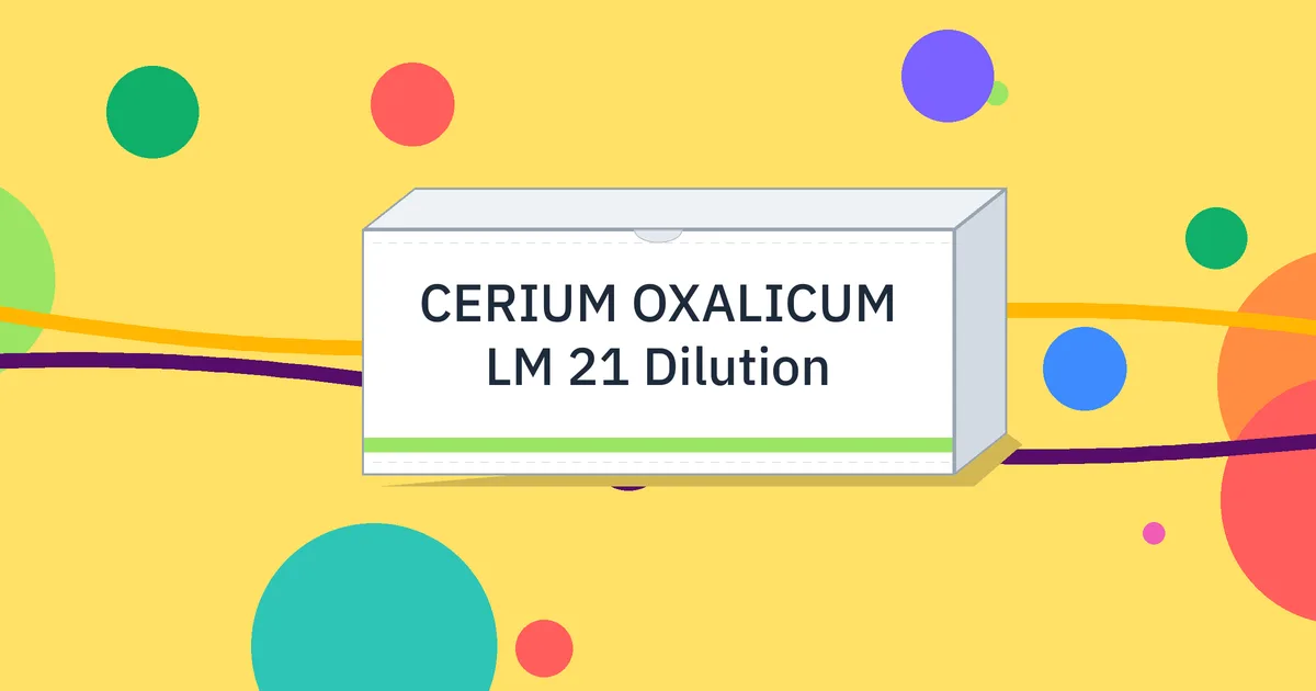 Symbolbild: Packung mit der Aufschrift CERIUM OXALICUM LM 21 Dilution (PZN 13438152) – Verfügbarkeit und Bezug in Apotheken in Frankfurt am Main