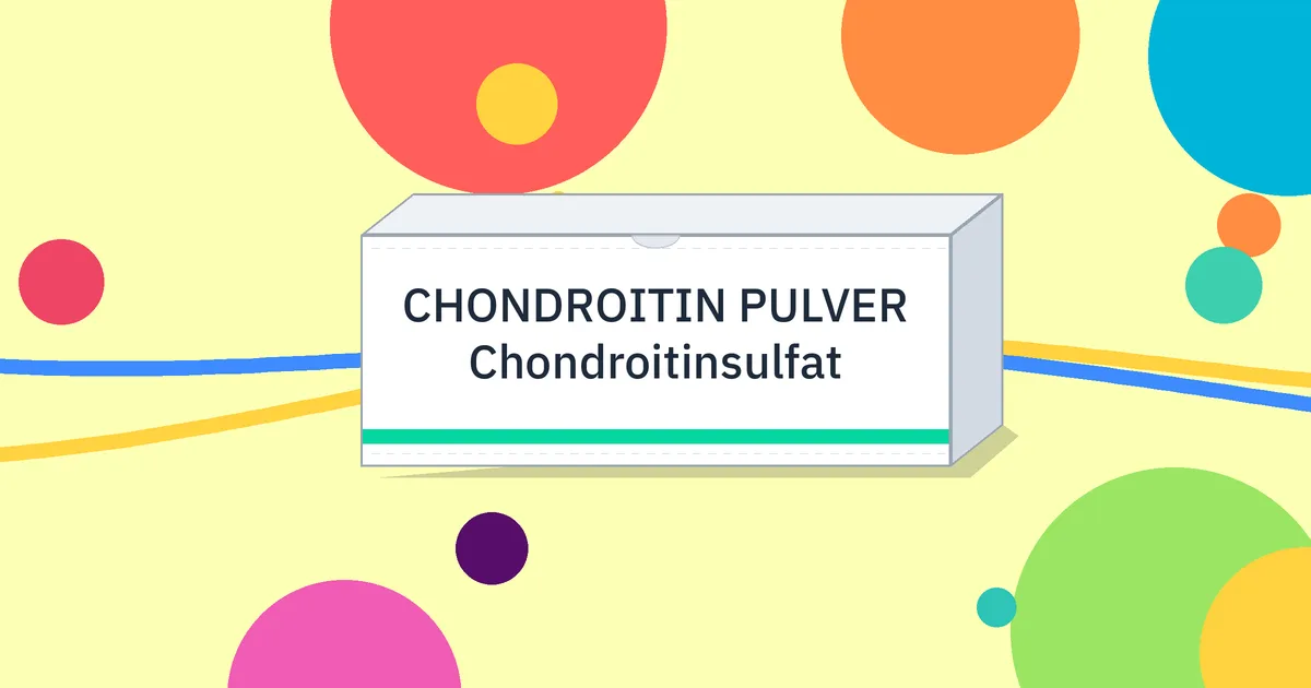 Symbolbild: Packung mit der Aufschrift CHONDROITIN PULVER Chondroitinsulfat (PZN 16839302) – Verfügbarkeit und Bezug in Apotheken in Frankfurt am Main