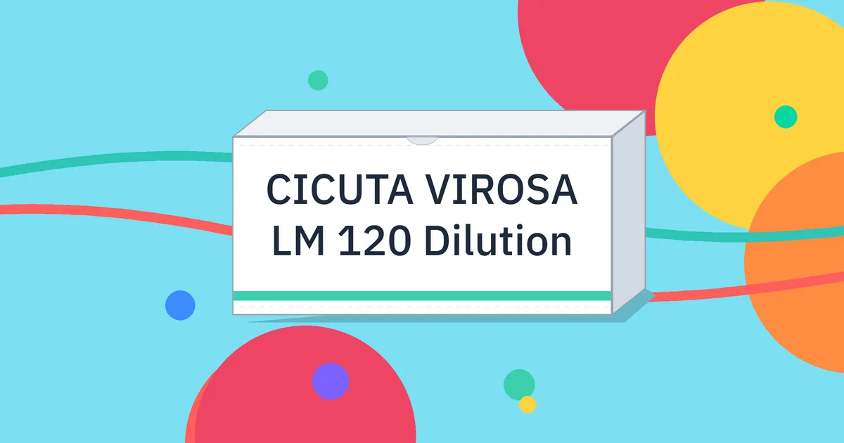 Symbolbild: Packung mit der Aufschrift CICUTA VIROSA LM 120 Dilution (PZN 12818970) – Verfügbarkeit und Bezug in Apotheken in Frankfurt am Main